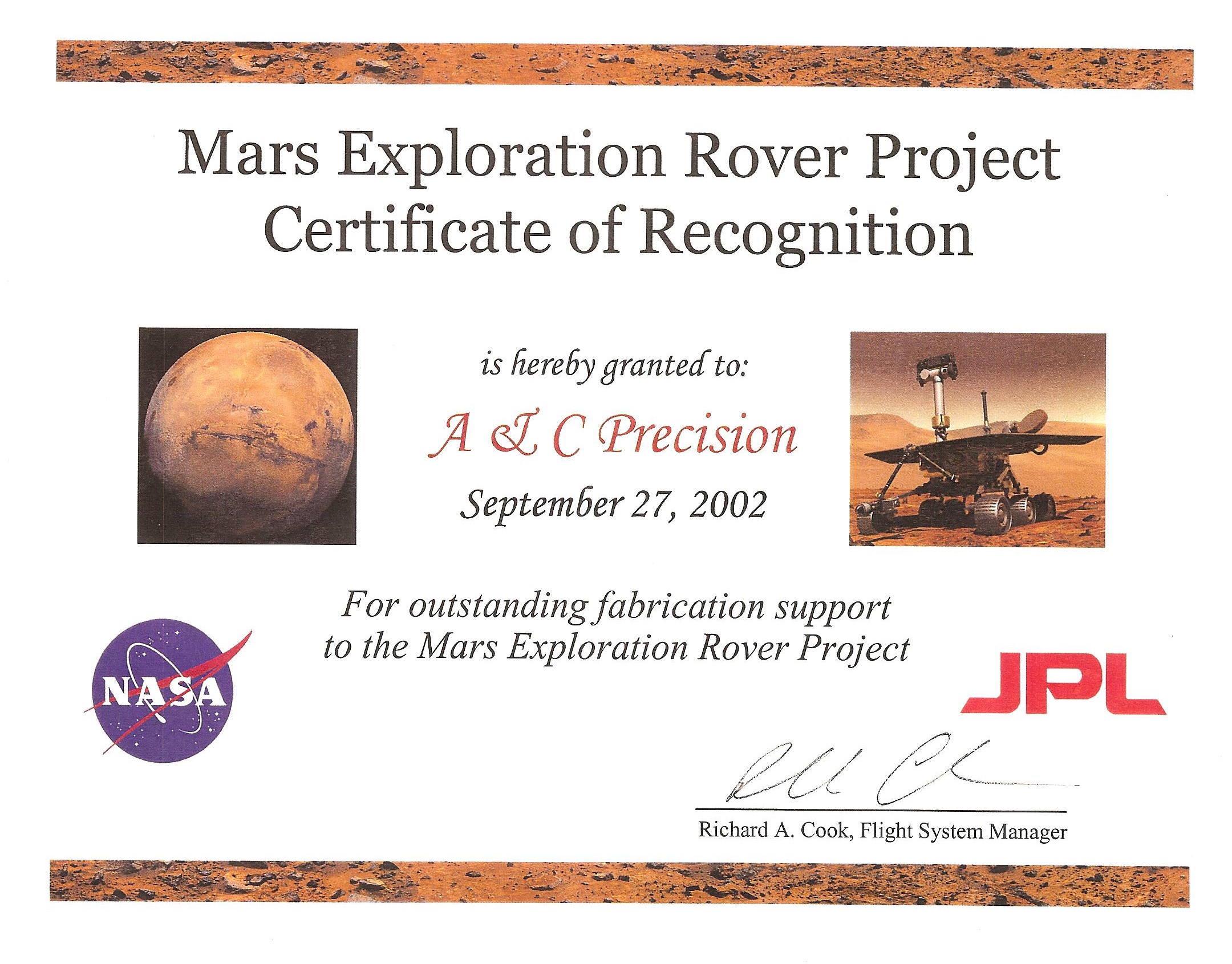 MARS ROVER 1-1 - AnC Precision